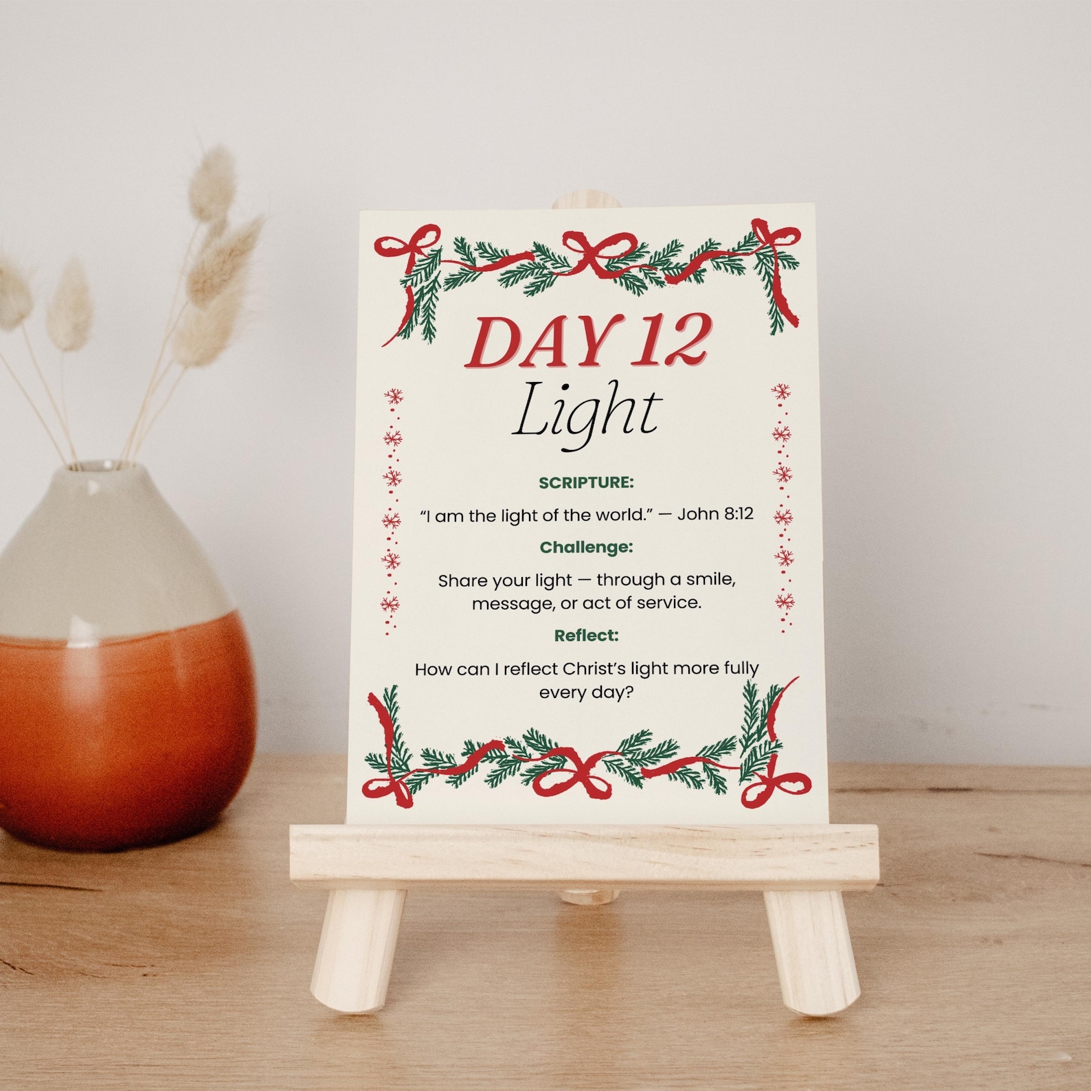 LDS 12 Days of Christlike Attributes Advent Printable, Christ Centered ...