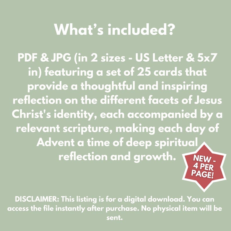 LDS 25 Names of Christ Advent Printable, Christmas Countdown Scripture ...