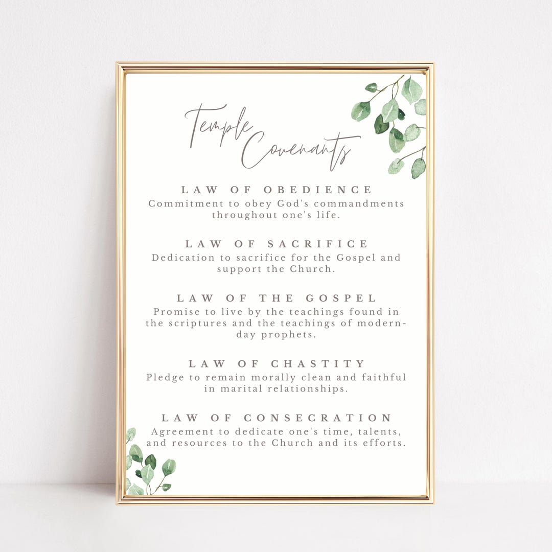 LDS Temple Covenant Print, Spiritual Wall Art, Covenant Path Poster ...