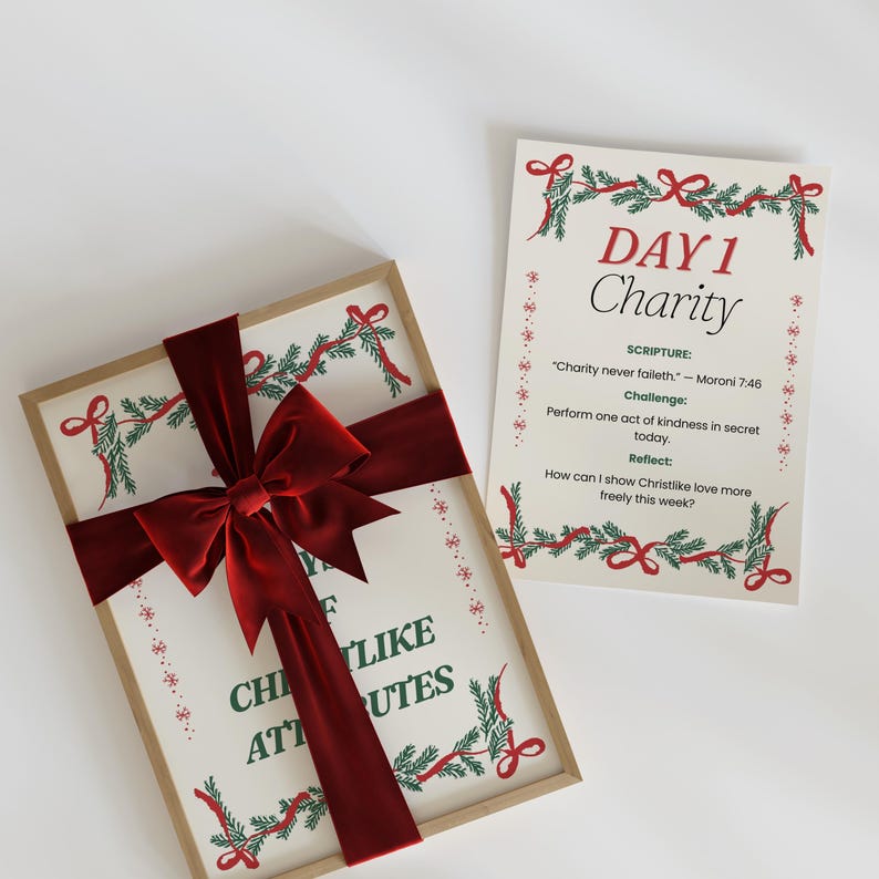 LDS 12 Days of Christlike Attributes Advent Printable, Christ Centered ...