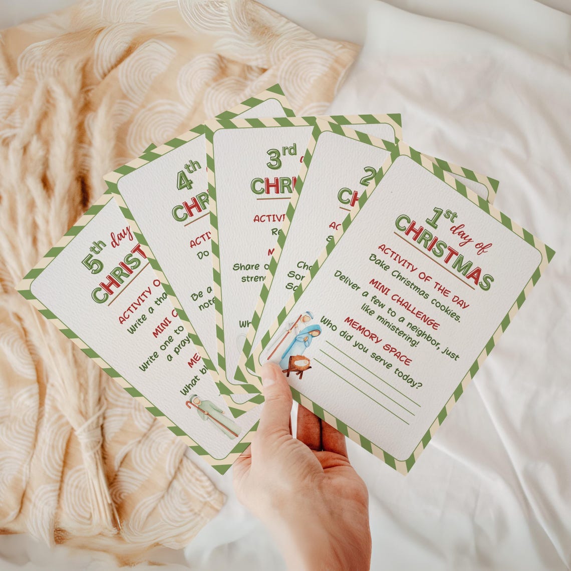 LDS 12 Days of Christmas Advent Activity Cards, Primary & Youth Holiday ...