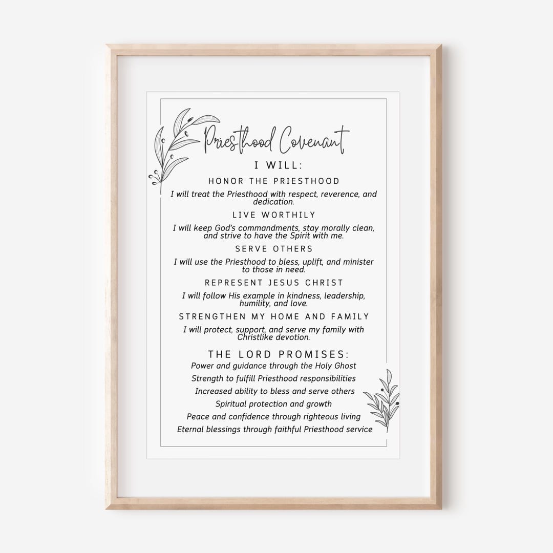 Abrahamic Covenant Printable • LDS Covenant Path Poster • Abraham’s ...