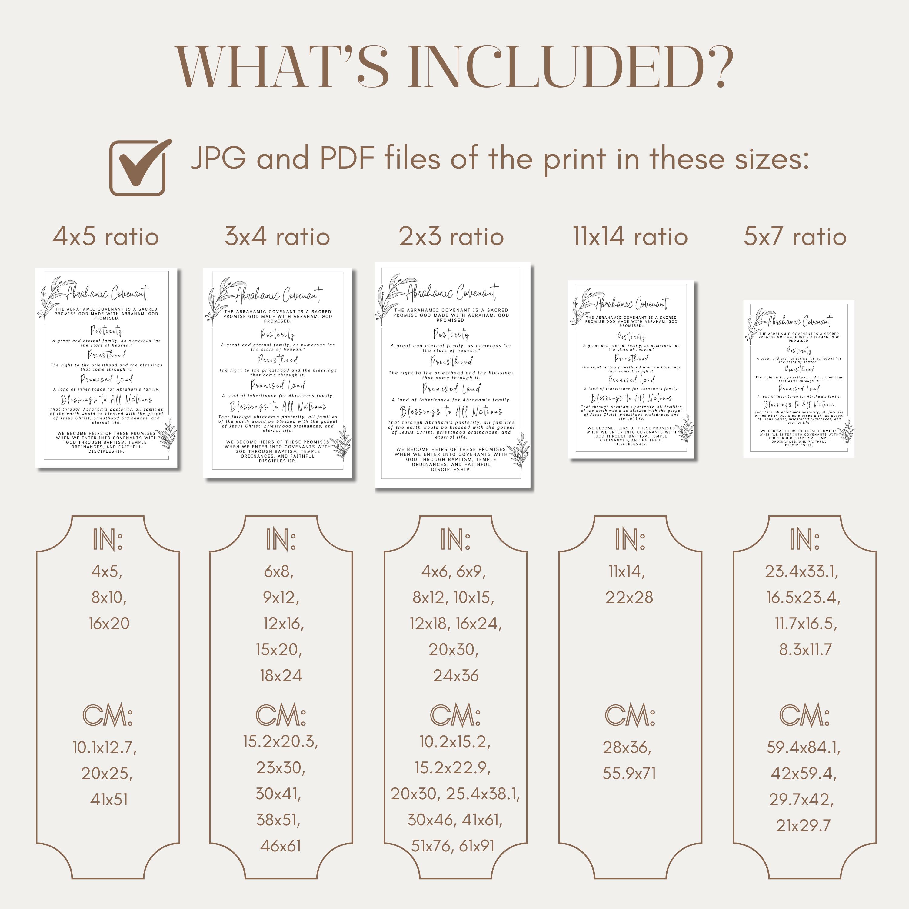 Abrahamic Covenant Printable • LDS Abraham Poster • Gospel Blessings ...