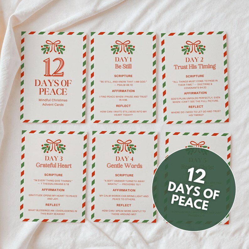 Christlike Growth Advent Cards Bundle | 12 Christlike Attributes + 12 ...