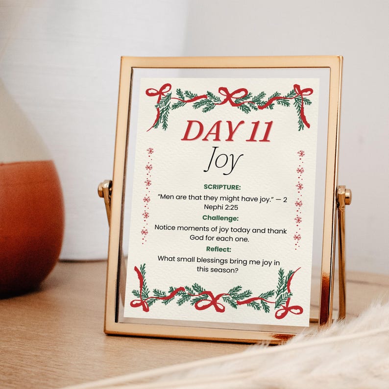 LDS 12 Days of Christlike Attributes Advent Printable, Christ Centered ...