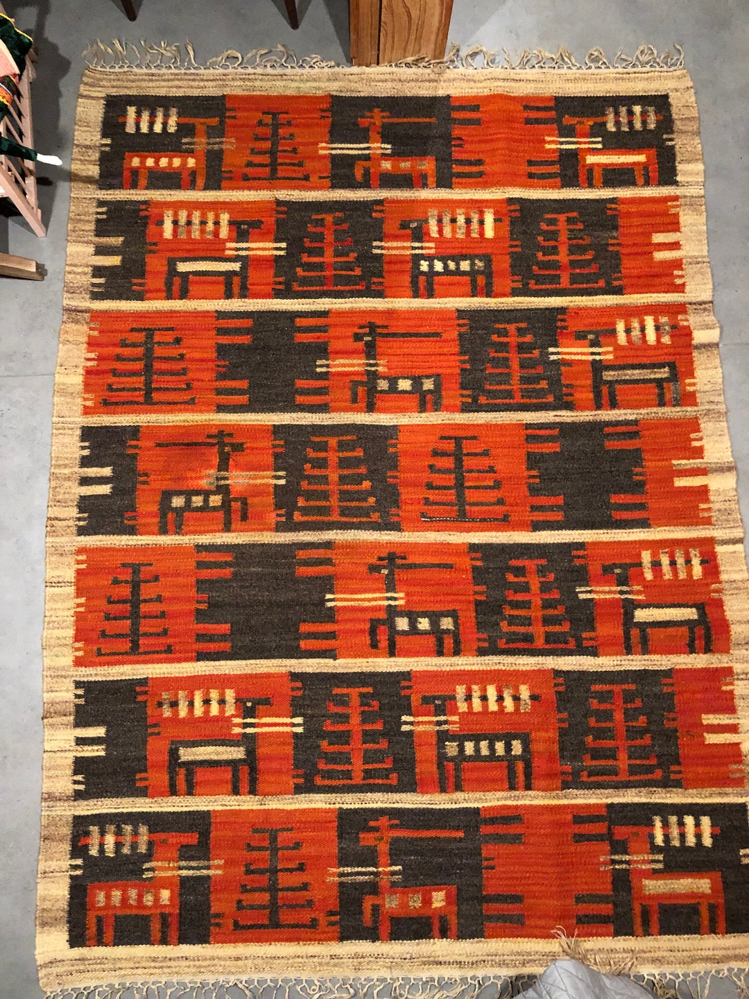 Vintage Polish Rug ! LIKE NEW ! - Etsy