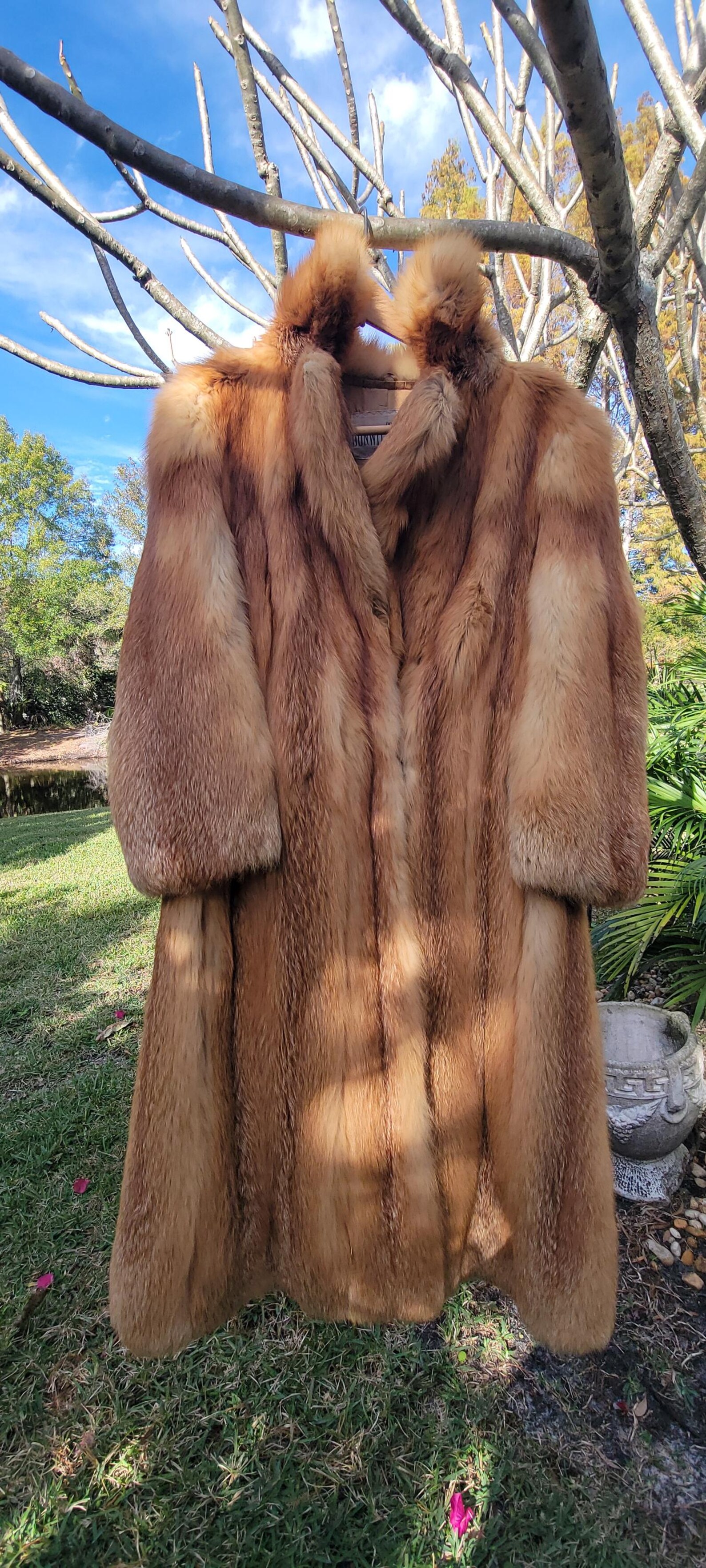 Vintage Canadian Red Fox Fur Coat Bonwit Teller New York. Approximately ...