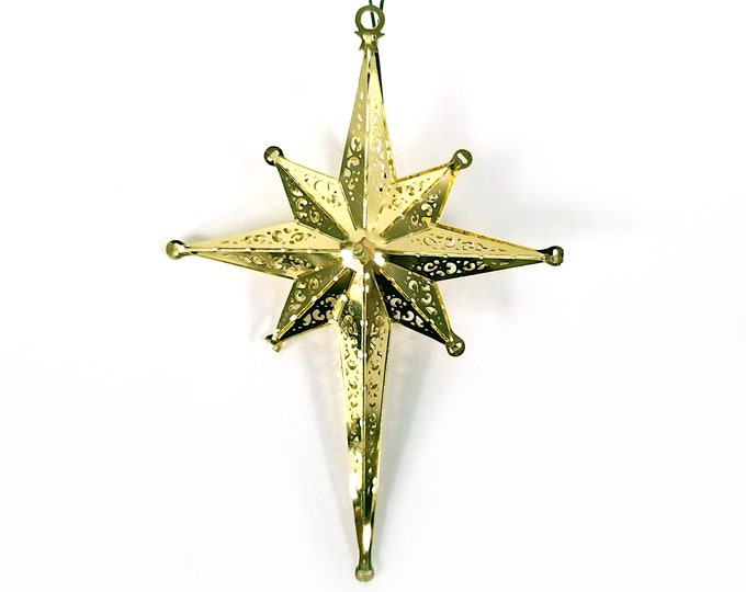 Fontanini Light up Nativity Star, Brass Filigree Star, Manger Star ...