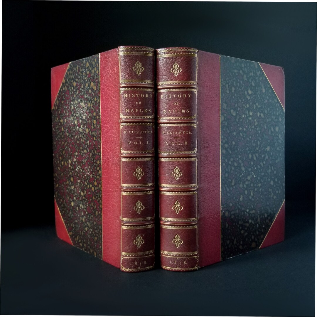 Antique Book Set, the History of Naples, 1858, Two Volume Set of ...