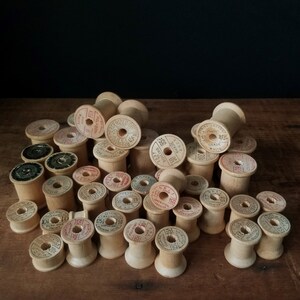 Vintage Wooden Spools, Various Sizes Empty Wooden Spools, Corticelli ...