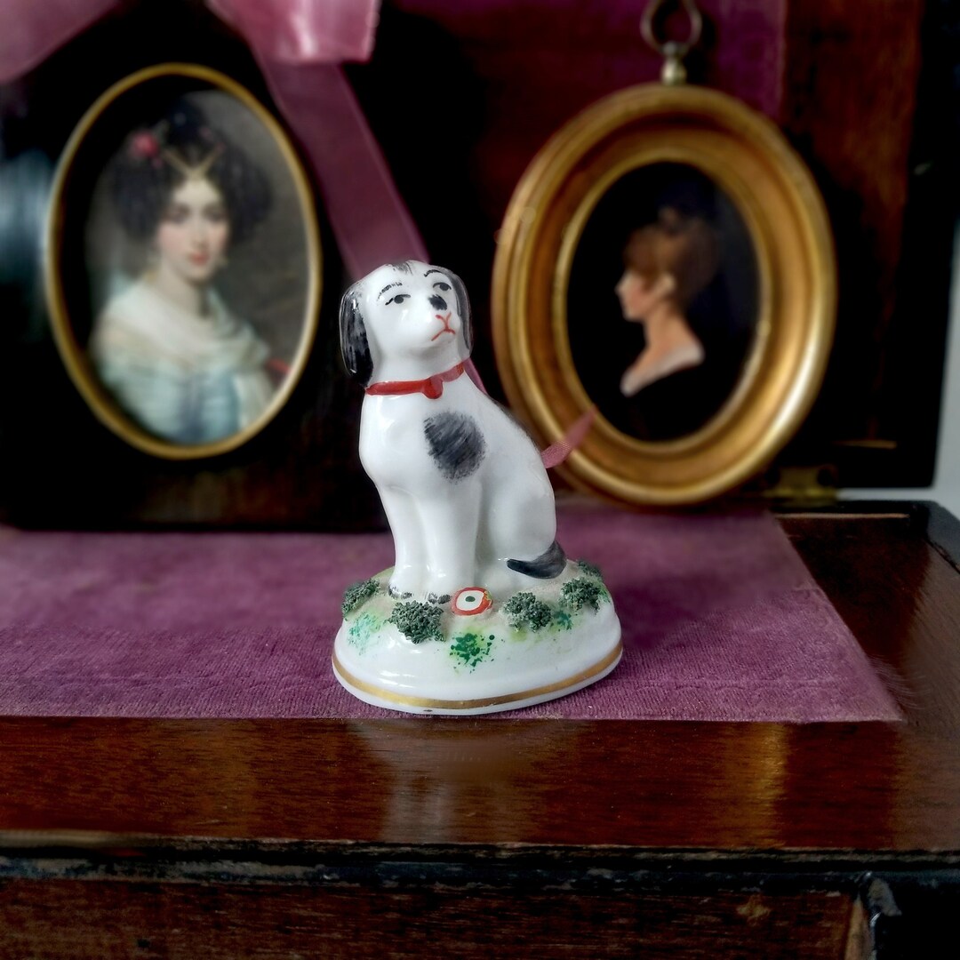 Antique Edme Samson Porcelain Dog Figurine, King Charles Spaniel ...