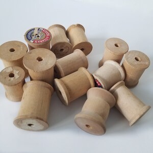 14 Vintage Wooden 2" Spools, Empty Wooden Spools, Crafting Spools - Etsy