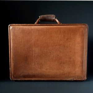 Vintage Hartmann Briefcase, Belting Leather Hard Briefcase, Combination ...