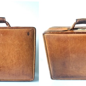 Vintage Hartmann Briefcase, Belting Leather Hard Briefcase, Combination ...