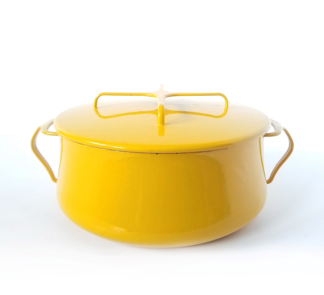 Dansk Dutch Oven, Yellow Enamel Pot, 5 Quart Jens Quistgaard Cookware ...