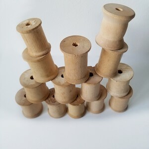 14 Vintage Wooden 2" Spools, Empty Wooden Spools, Crafting Spools - Etsy
