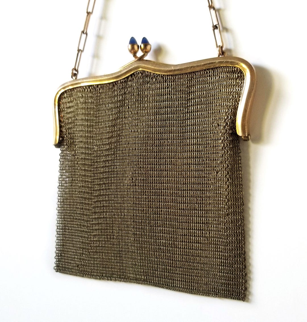 Vintage/antique Gold Mesh Purse, Collectible Purse, Miniature Chain ...