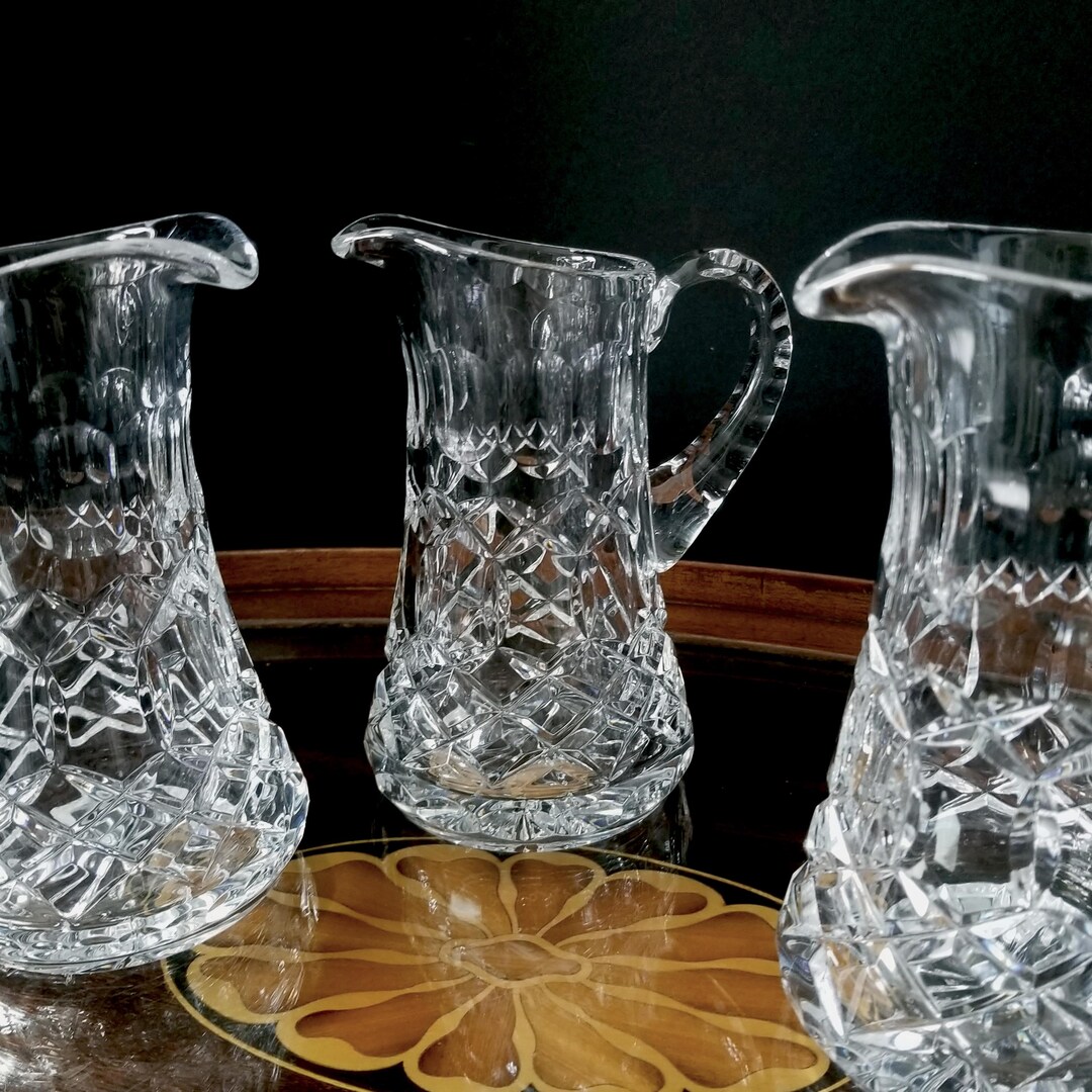 Crystal Pitcher 8 Oz Vintage Pitcher, Small Water Pitcher, Bar Pitcher ...