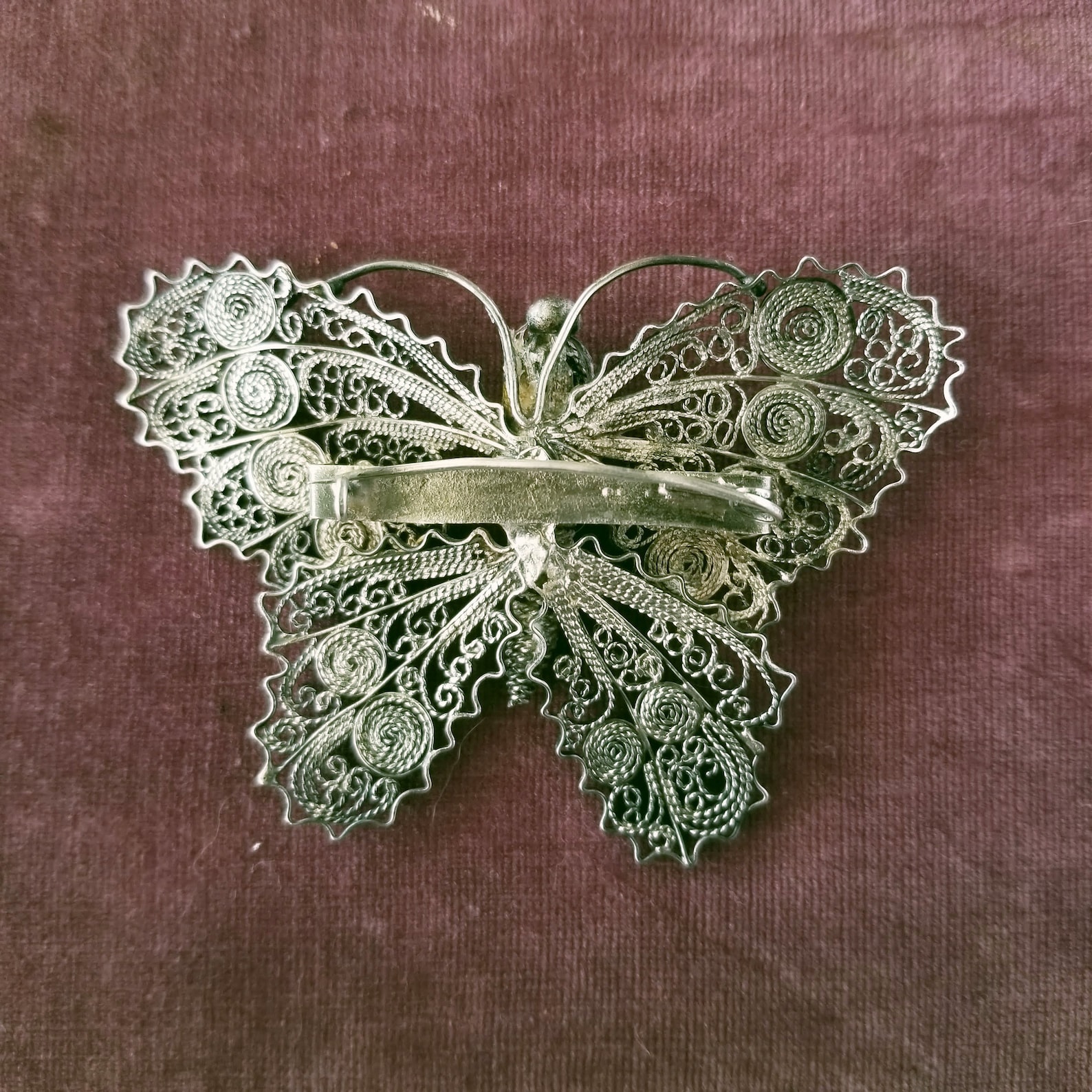 Silver Filigree Butterfly Brooch Vintage Silver Butterfly Pin | Etsy