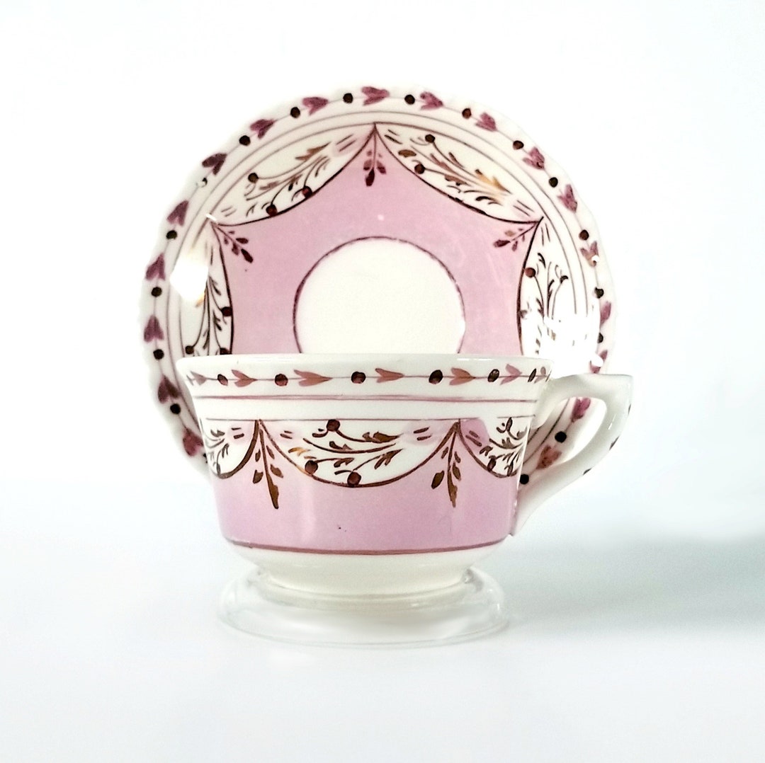 Pink Lusterware Teacup, Williamsburg Pink Teacup, Vintage Lusterware ...