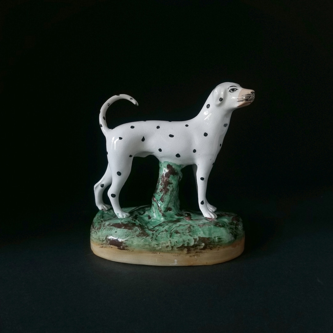 Antique Staffordshire Dalmatian Dog Figurine, Victorian Dog Figurine ...