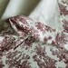 Toile Fabric, Burgundy Toile, Reddish Brown Toile Fabric, French Toile ...
