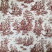 Toile Fabric, Burgundy Toile, Reddish Brown Toile Fabric, French Toile ...