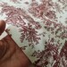 Toile Fabric, Burgundy Toile, Reddish Brown Toile Fabric, French Toile ...