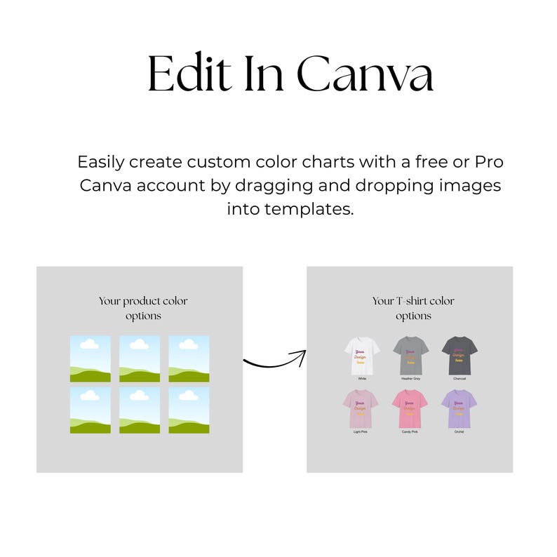 Gildan 64000 Color Chart, 88 Tshirt Mockups, Editable Canva Template - Etsy