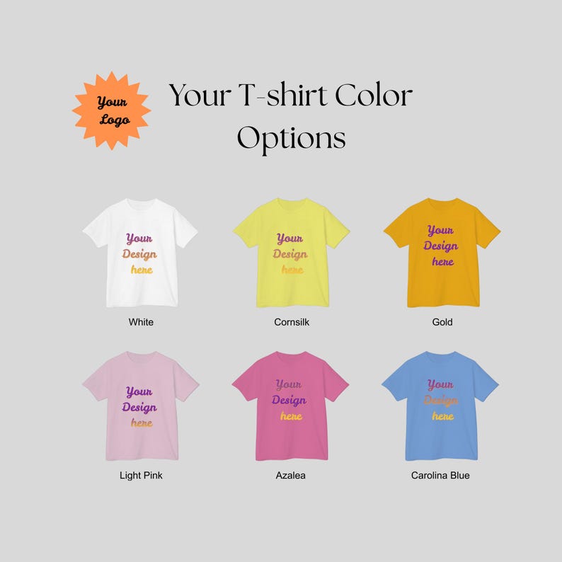 Gildan 5000b Youth Color Chart, Size Chart, 72 Front and Back Mockups ...