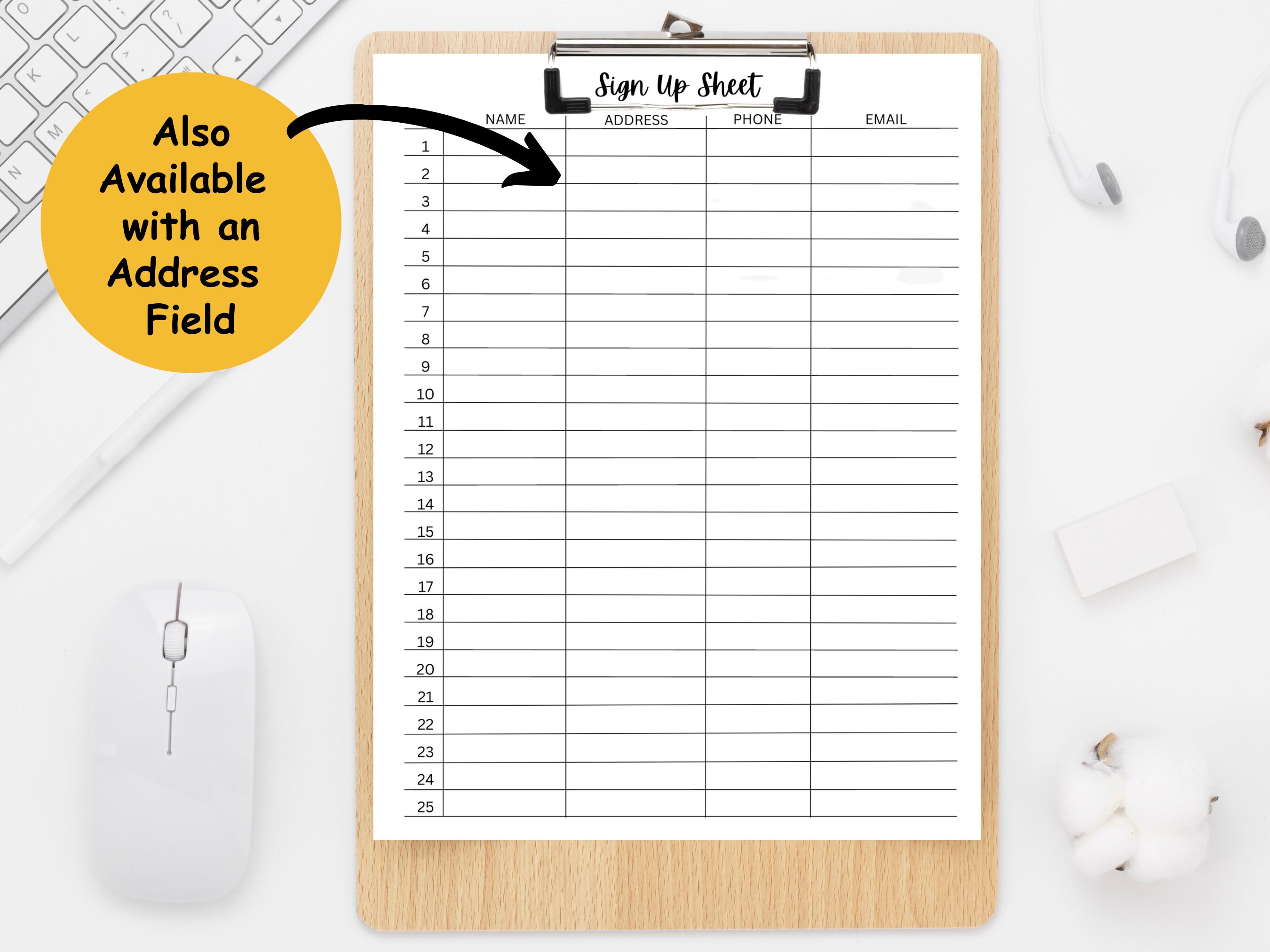 Editable Sign up Sheet Template, Printable Sign up Template, Editable ...