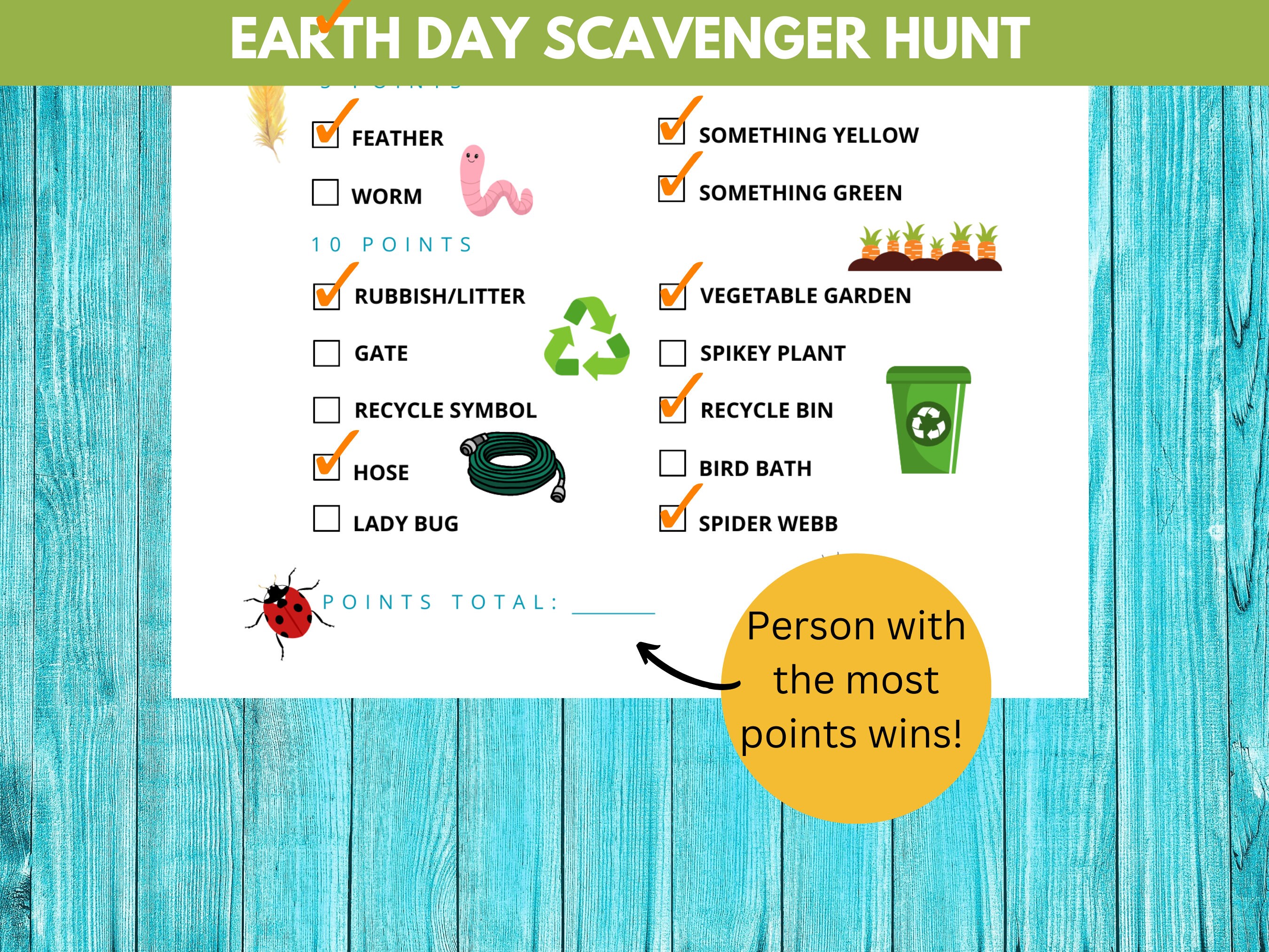 Earth Day Scavenger Hunt, Kids Earth Day Game, Earth Day Activity ...