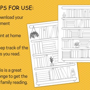 Reading Challenge Tracker, Printable Reading Record, Bookshelf Tracker ...