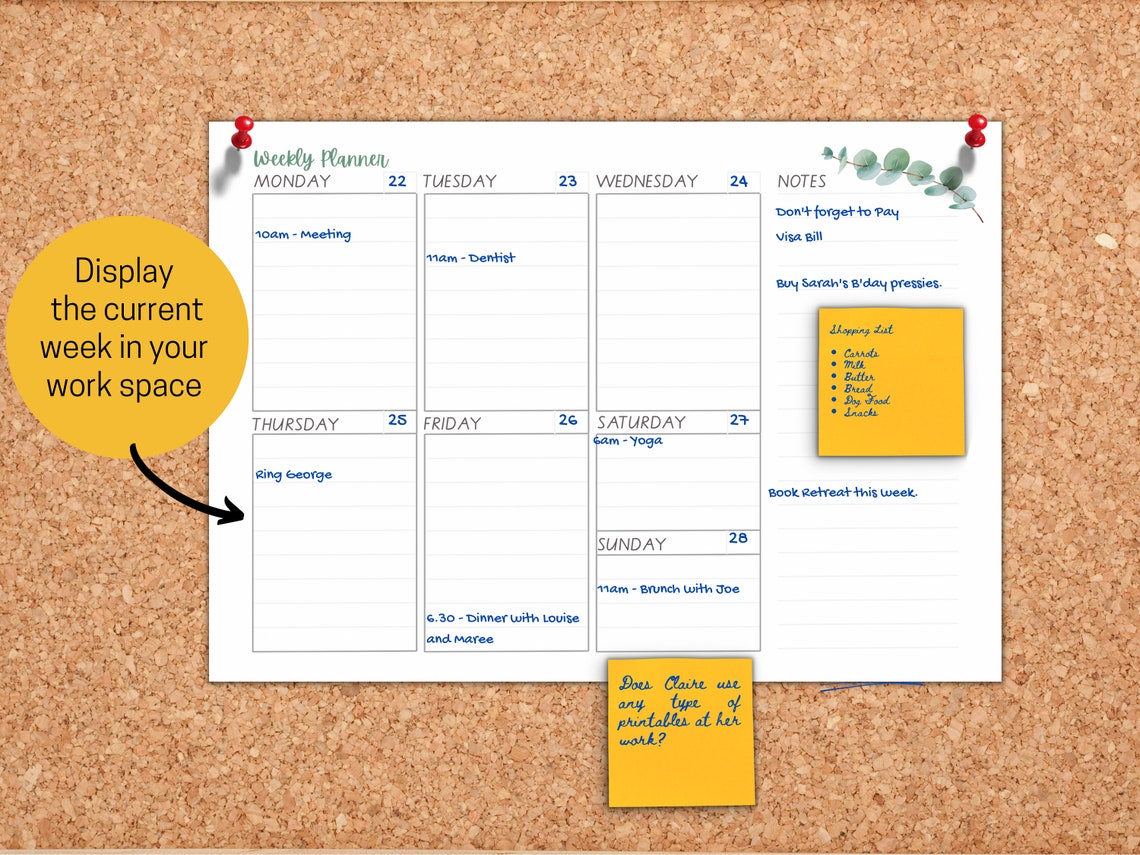 Weekly Planner Printable to Do List, Printable Weekly Planner, Week at ...