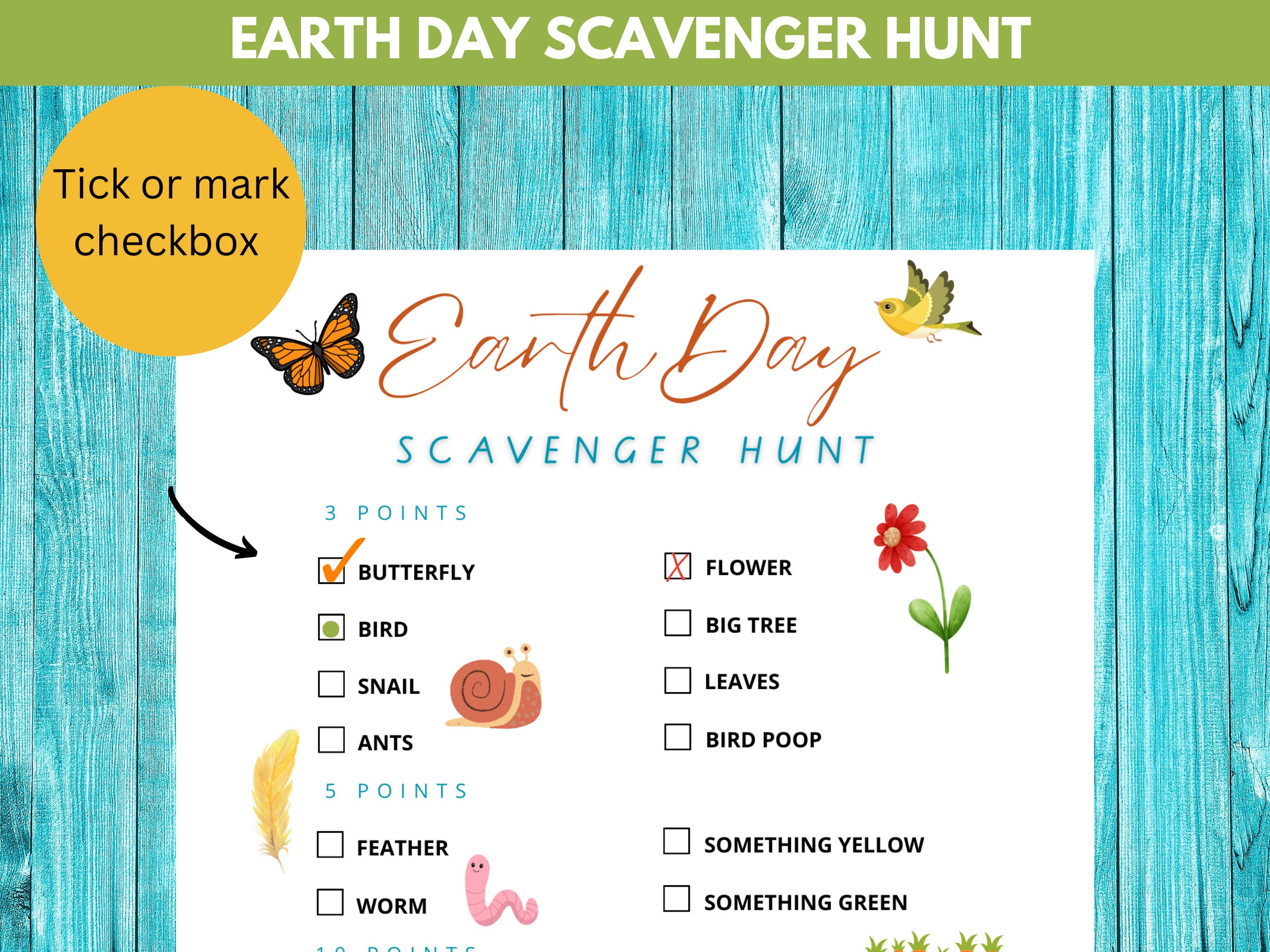 Earth Day Scavenger Hunt, Kids Earth Day Game, Earth Day Activity ...