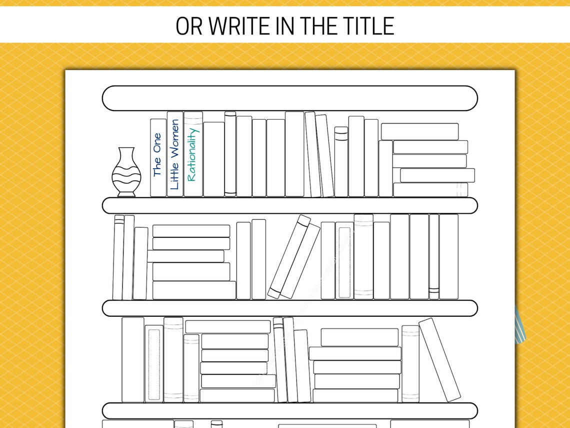 Reading Challenge Tracker, Printable Reading Record, Bookshelf Tracker ...
