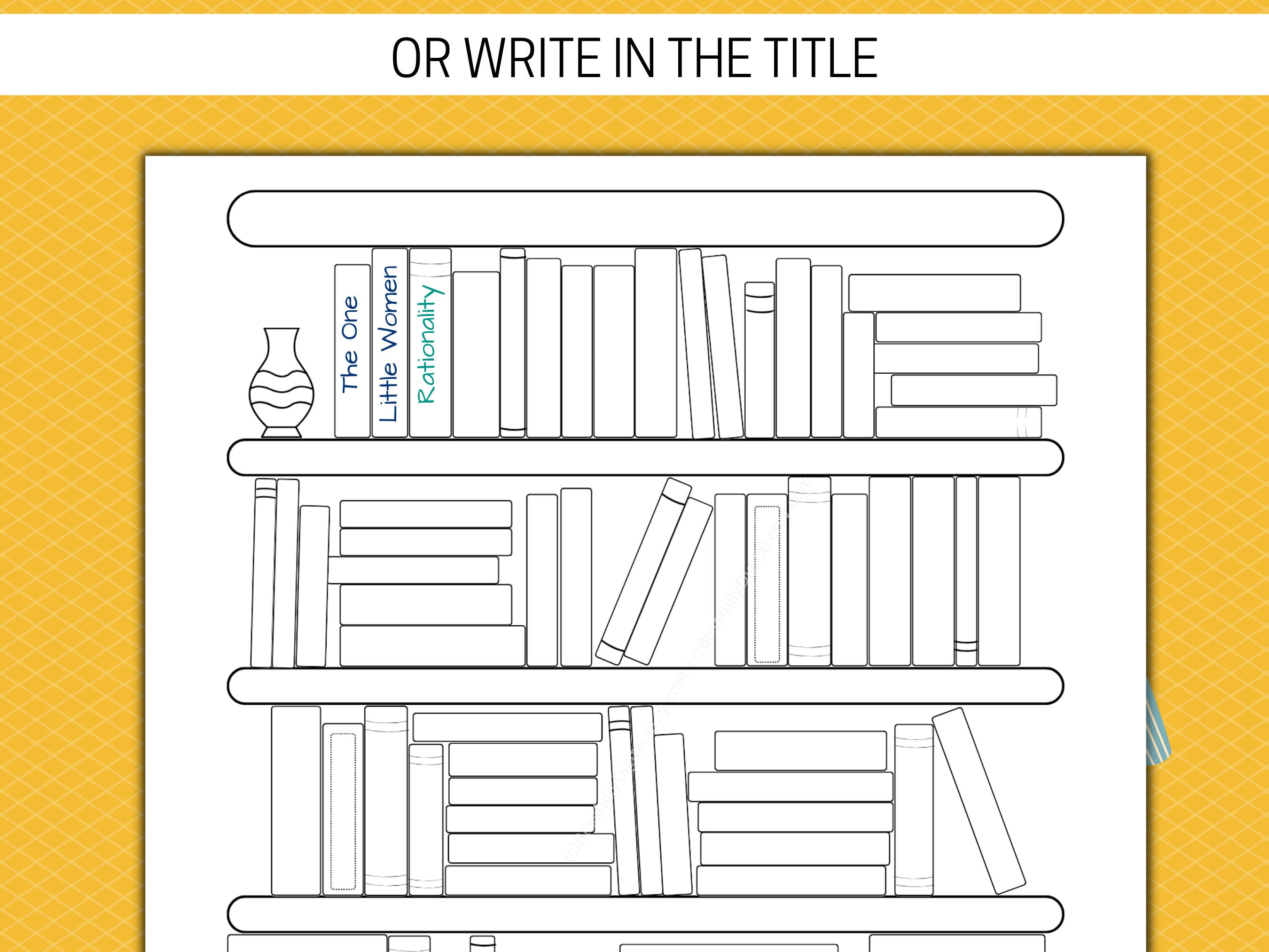Reading Challenge Tracker, Printable Reading Record, Bookshelf Tracker ...