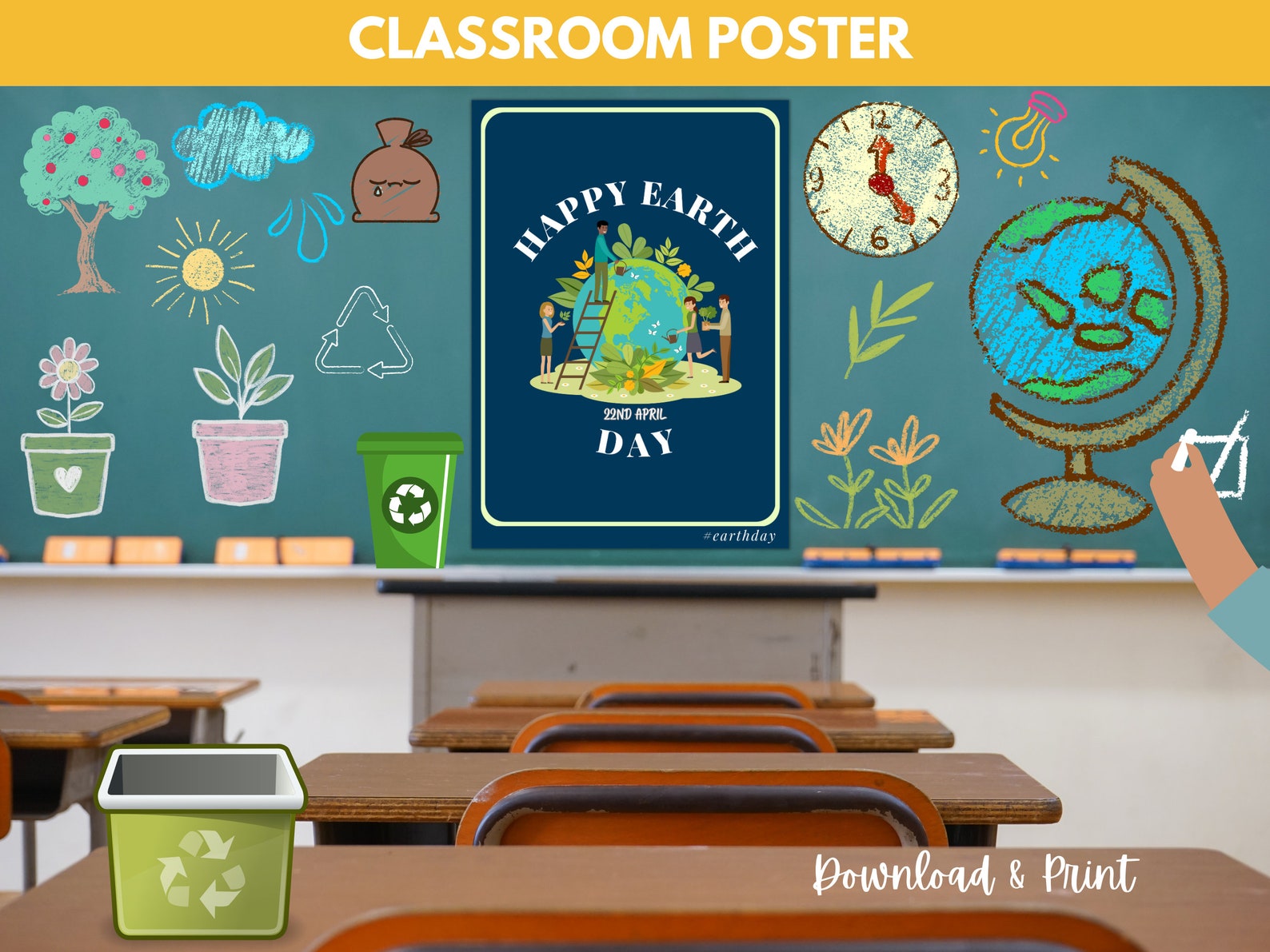 Earth Day Poster, World Earth Day, Classroom Poster, School Earth Day ...