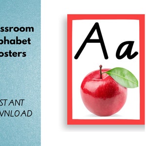 Classroom Alphabet Posters, Alphabet Class Decor, School Alphabet ...