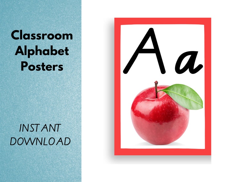 Classroom Alphabet Posters, Alphabet Class Decor, School Alphabet ...