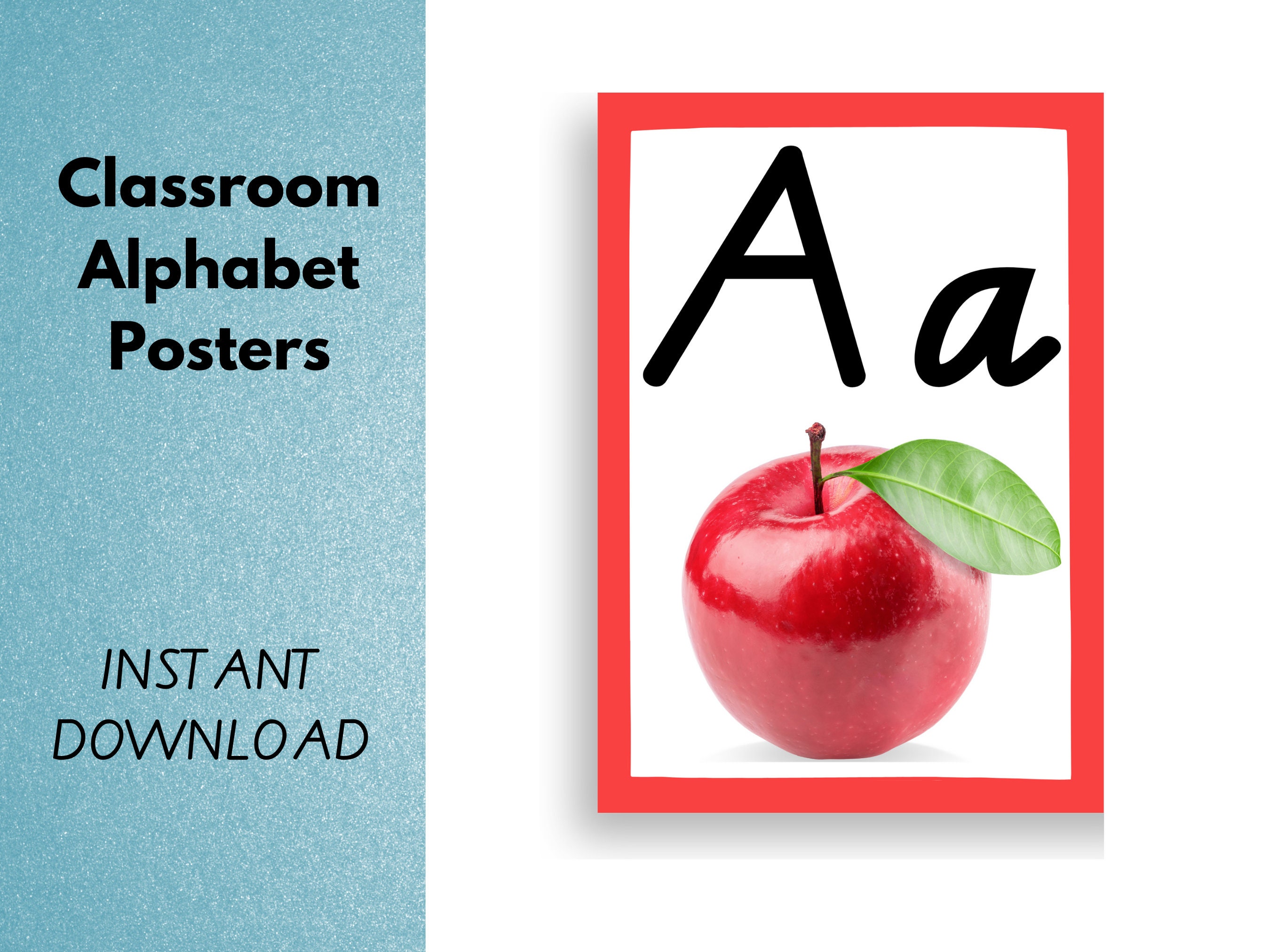 Classroom Alphabet Posters, Alphabet Class Decor, School Alphabet ...