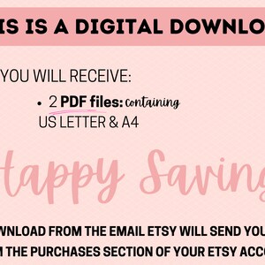 Cash Envelope Template, Envelope Challenge Printable , Printable ...