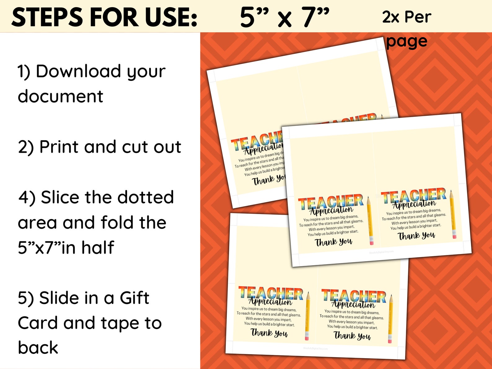 Teacher Appreciation Gift Card Holder, Teacher Appreciation Week, Gift ...