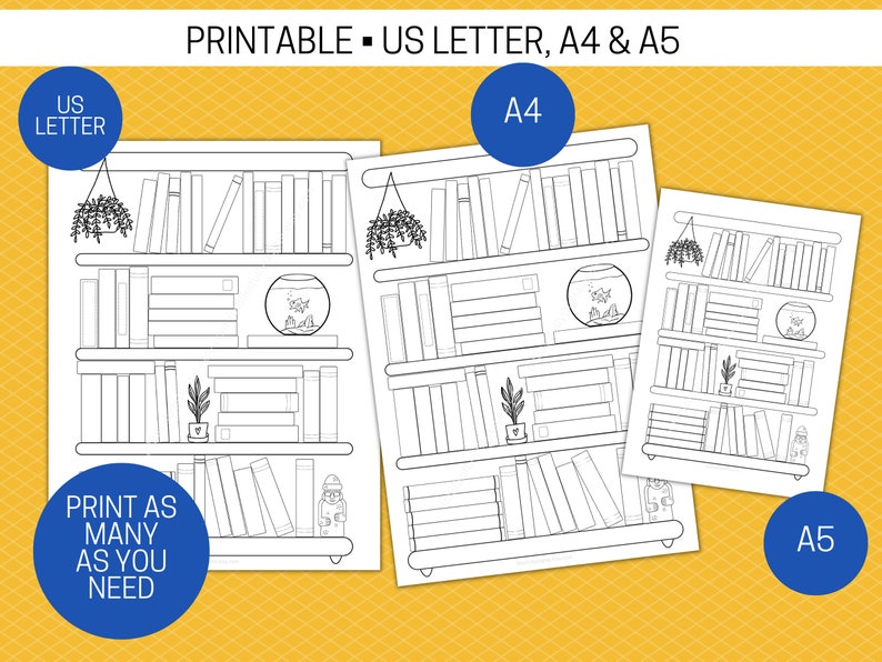 Reading Challenge Tracker, Printable Reading Record, Bookshelf Tracker ...