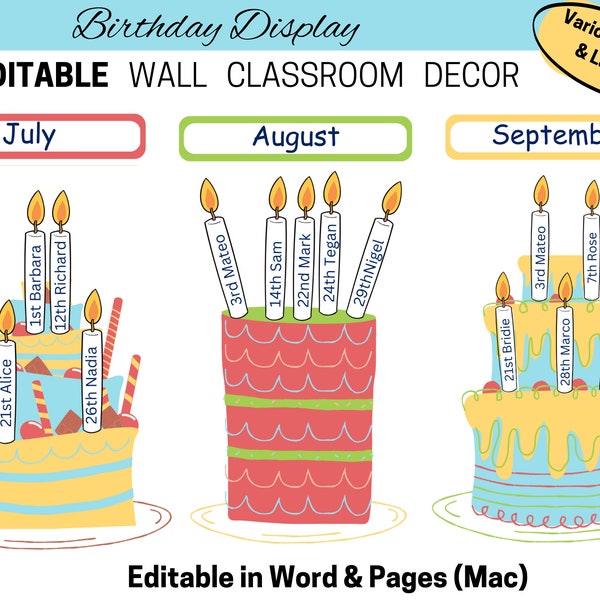 Classroom Birthday - Etsy