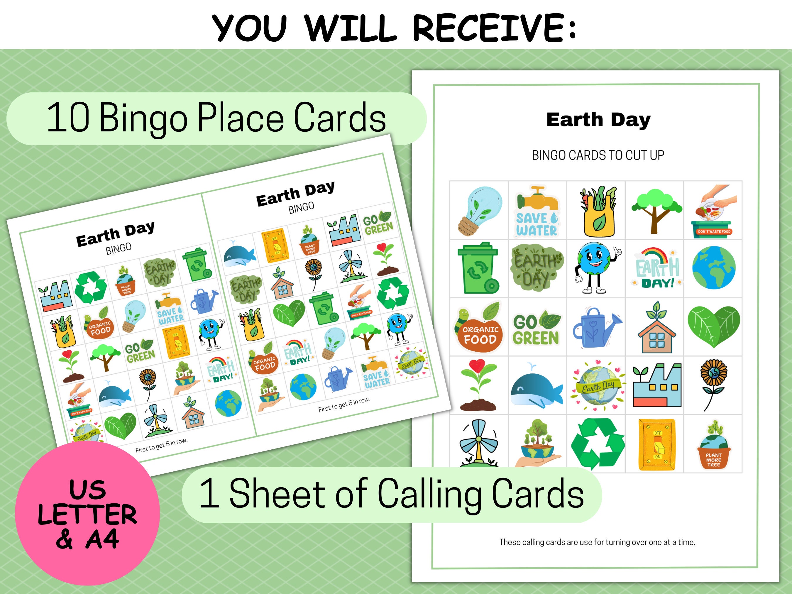 Earth Day Bingo, Earth Day Game, Bingo Earth Day Game - Etsy