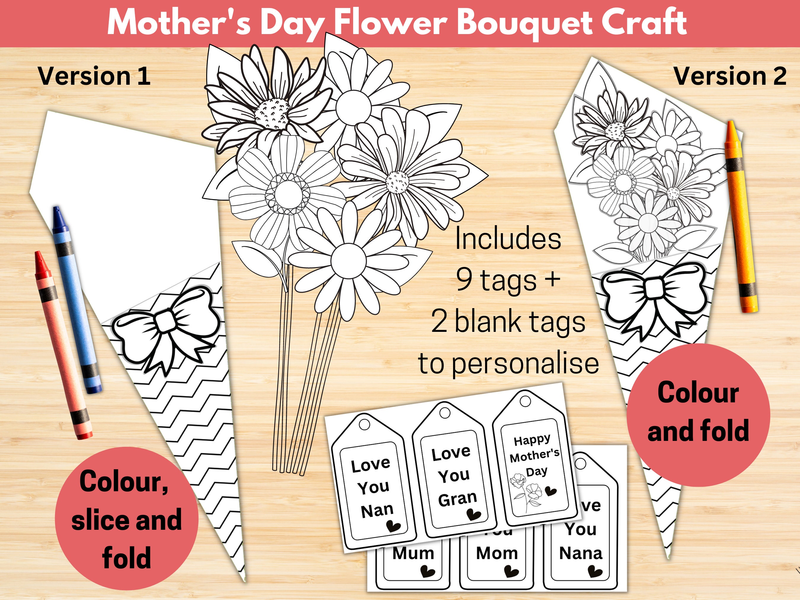 Mothers Day Colouring Activity, Coloring Mothers Day Card, Classroom ...