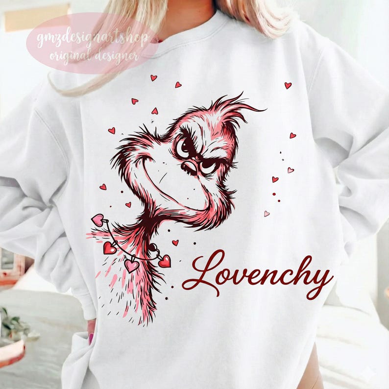 Grinc Valentine Png, Pink Grinc Sublimation, Funny Grinc Love, Anti ...