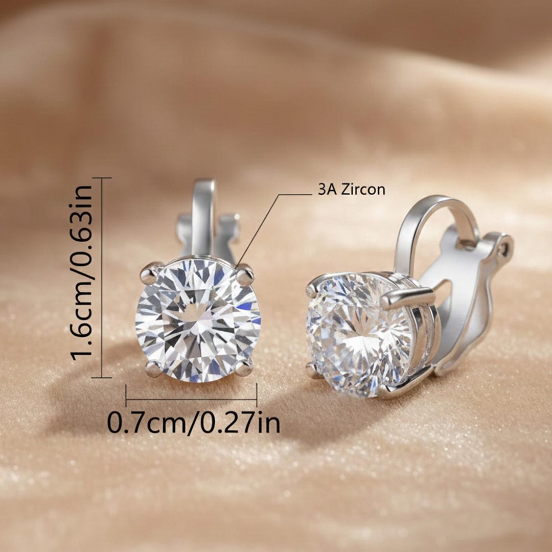 Dainty Clip on Earrings for Non-pierced Ears / Gold or Silver Finish ...
