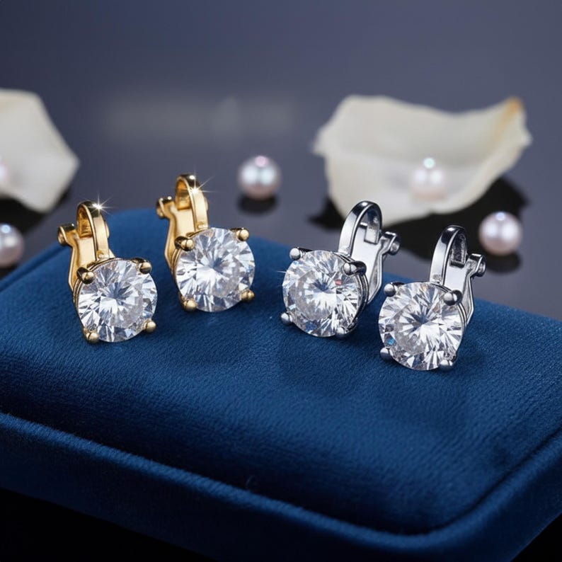 Dainty Clip on Earrings for Non-pierced Ears / Gold or Silver Finish ...